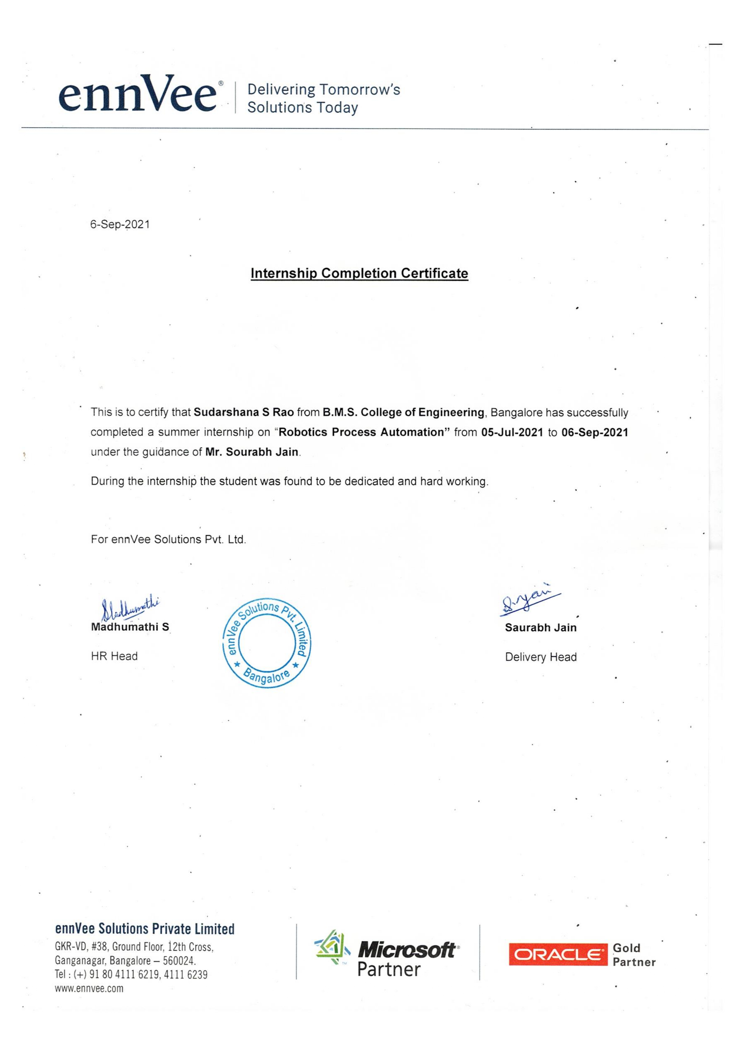 CV📄 ~ Sudarshana S Rao🤵