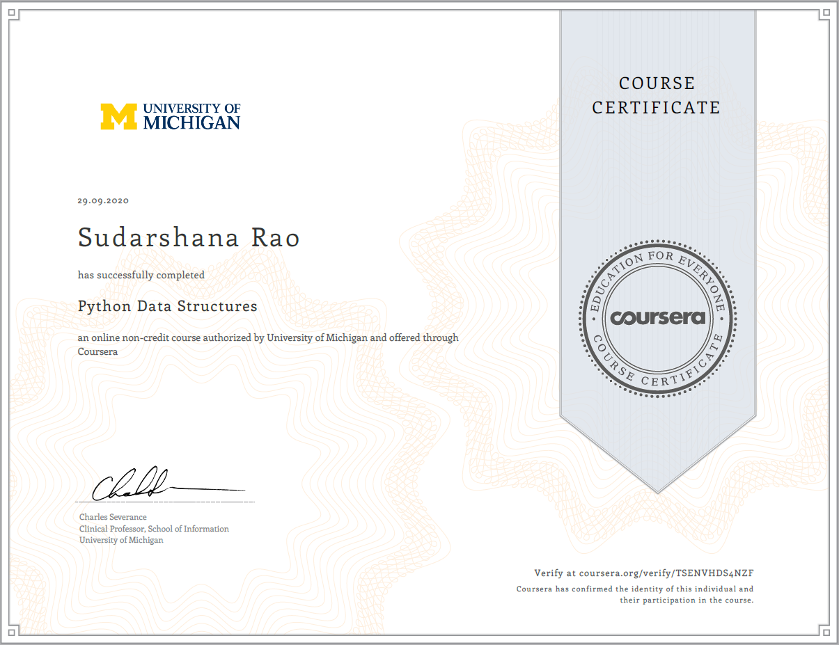 Academic Coursework (Subjects)📚 ~ Sudarshana S Rao🤵